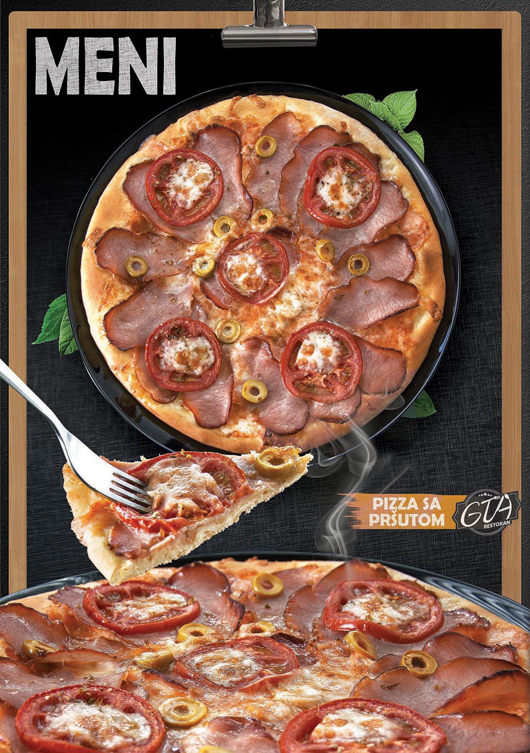 Pizza sa pršutom S - Restoran GTA